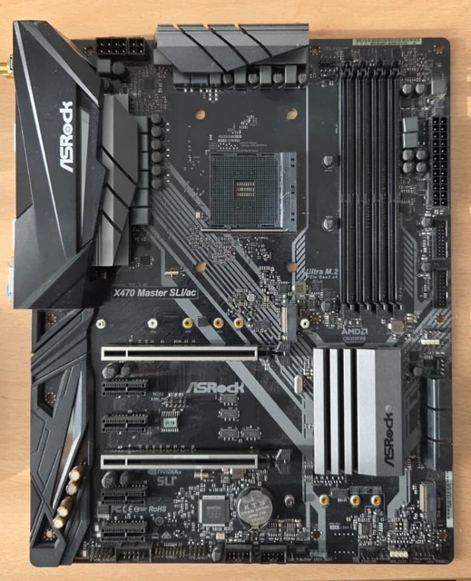 ASROCK X470 MASTER SLI/ac Motherboard Socket AM4 AMD (No IO Plate) £124 ...