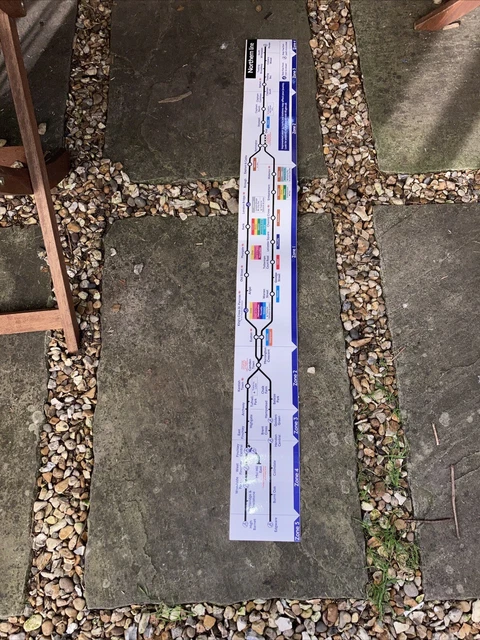 ORIGINAL LONDON UNDERGROUND TUBE MAP. Picadill LINE INTERIOR CARRIAGE ...