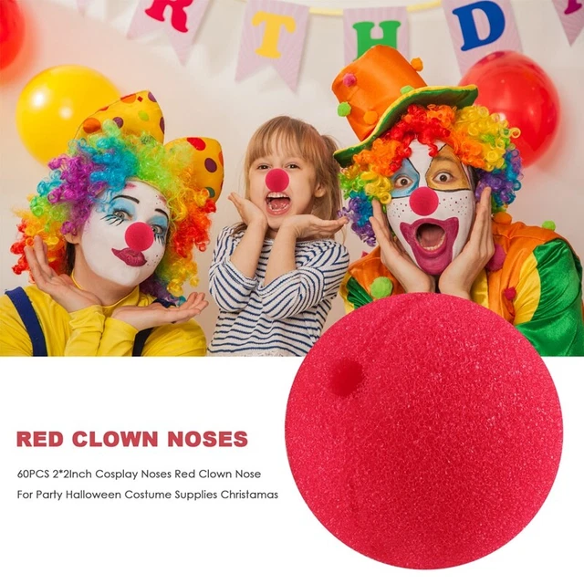 60 PIÈCES NEZ de Clown Rouge Nez de Cosplay Nez de en Mousse pour Halloween8967 EUR 10,87 ...