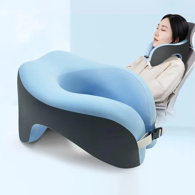 TRAVEL NECK PILLOW - Premium Memory Foam 4-In-1 Travel Pillow - Neck ...