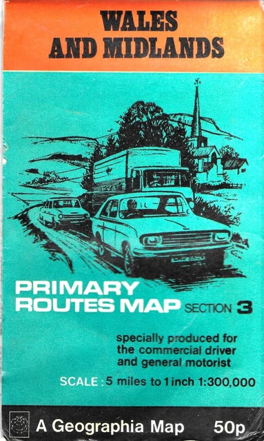 WALES AND MIDLANDS PRIMARY ROUTES MAP. SCALE 5 Miles to 1 Inch ...