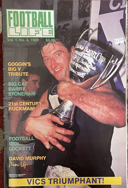VFL FOOTBALL LIFE Magazine 1989; David Murphy Poster; Big V win $8.99 ...