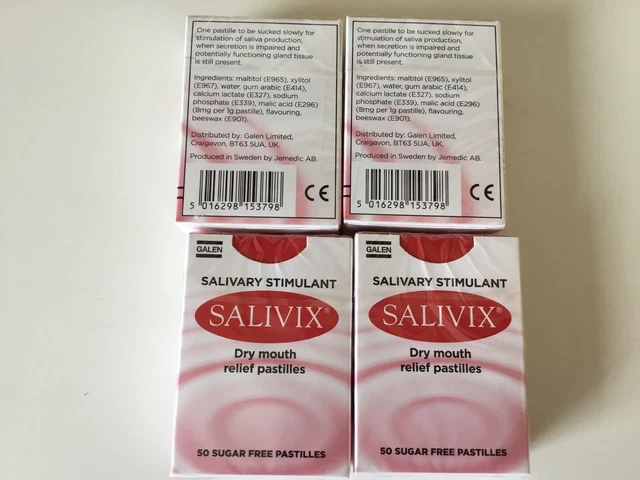 SALIVIX DRY MOUTH Pastilles Salivary Stimulant for Dry Mouth £22.99 ...