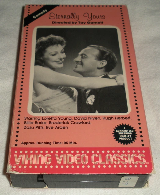 ETERNALLY YOURS VHS David Niven Loretta Young Broderick Crawford Zasu ...