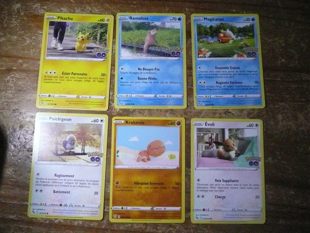 LOT DE 6 cartes Pokemon françaises- 5 Pokémon GO et 1 autre comme ...