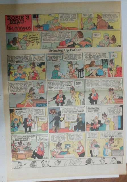 BRINGING UP FATHER Sunday by George McManus from 8/29/1943 Full Page ...