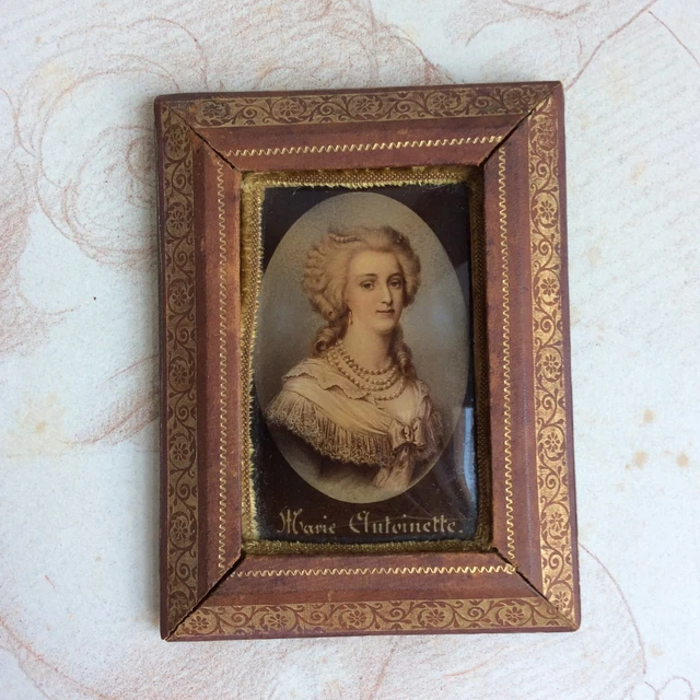 PORTRAIT DE MARIE-ANTOINETTE en Fixé sous Verre Fin XIXème EUR 68,00 ...