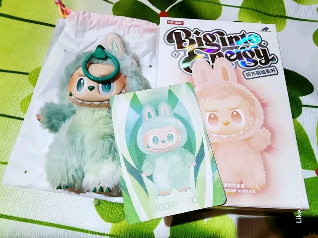 POP MART BIG into Energy Labubu Serenity + Pin For Love Pendant Letter ...