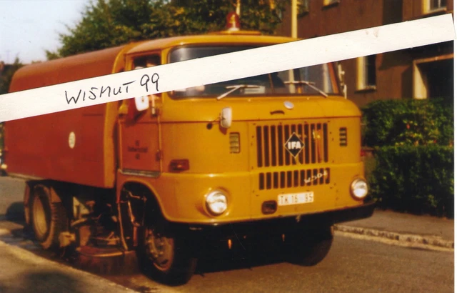 OLDTIMER-FOTO DDR VEB IFA LKW W 50 Stadtwirtschaft Aue Kehrmaschine EUR ...
