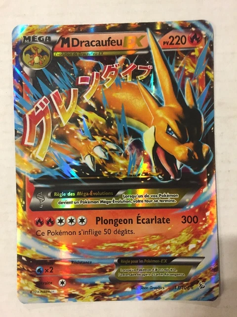 FRENCH POKEMON MEGA Charizard EX Red Jumbo Card Game TCG CCG £22.56 ...