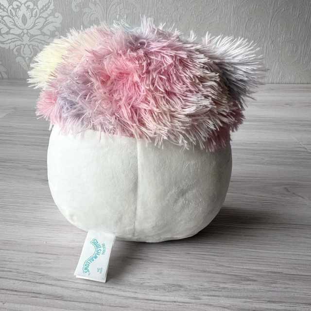 SQUISHMALLOWS ZAYLEE THE Bigfoot - White Multi Pink Fluffy Hair Squish ...