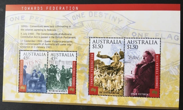 AUSTRALIAN DECIMAL STAMPS: 2000 Towards Federation Mini Sheet MNH EUR 3 ...