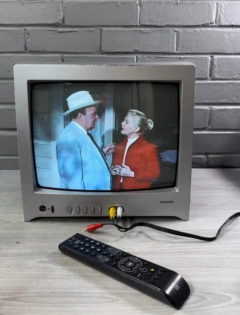 TOSHIBA 14& CRT Silver TV PAL Model 14N21B2 Ideal For Retro Console ...