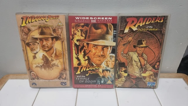 INDIANA JONES TRILOGY VHS Original Release 1981 1984 1989 VGC £22.00 ...