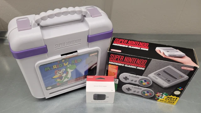 Super Nintendo Snes Classic Edition Mini Console Carry Case And Adaptor