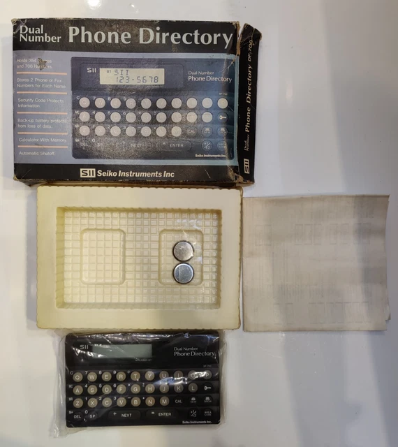 RARE VINTAGE ELECTRONIC Phone Directory Calculator SII Seiko ...
