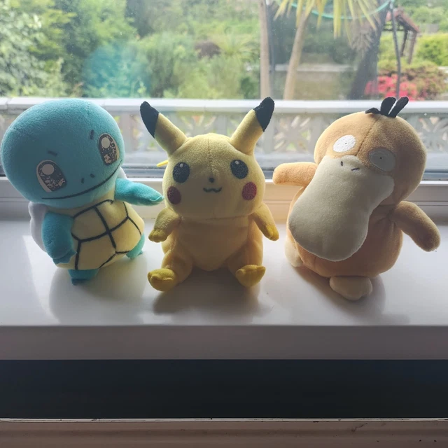 PIKACHU, SQUIRTLE, AND Psyduck Hasbro Nintendo Pokemon Vintage 1998 ...