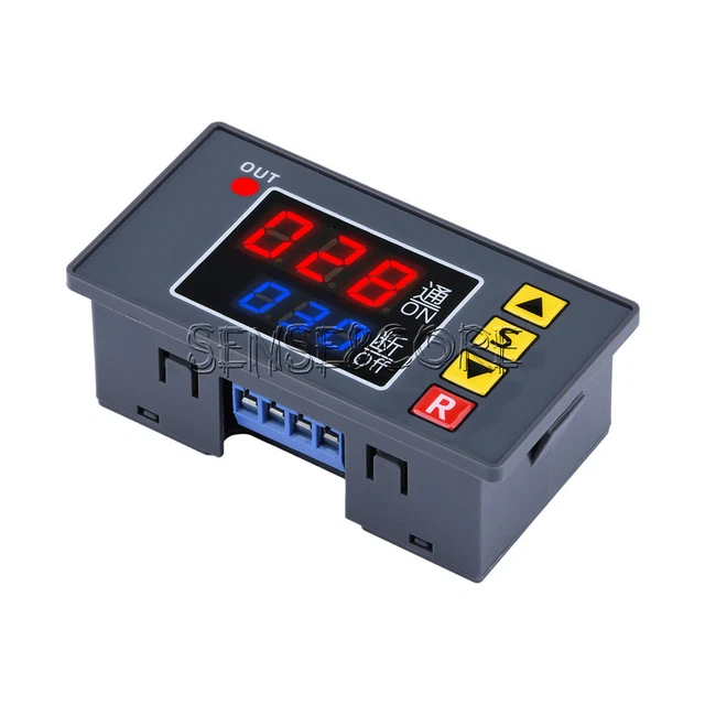 AC110V-220V DC12V 24V Digital Dual Display 0-999 Cycle Timing Delay Relay Module EUR 4,17 ...
