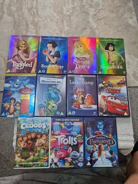 DISNEY /DREAMWORKS DVD Bundle,11 Family Films,Tangled, Aladdin, Trolls ...