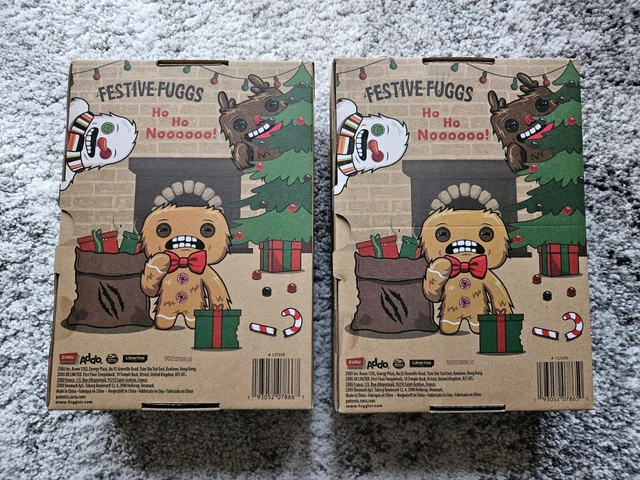 2X FESTIVE FUGGS Christmas Fugglers / Gingerbread Man & Snowman Plush ...