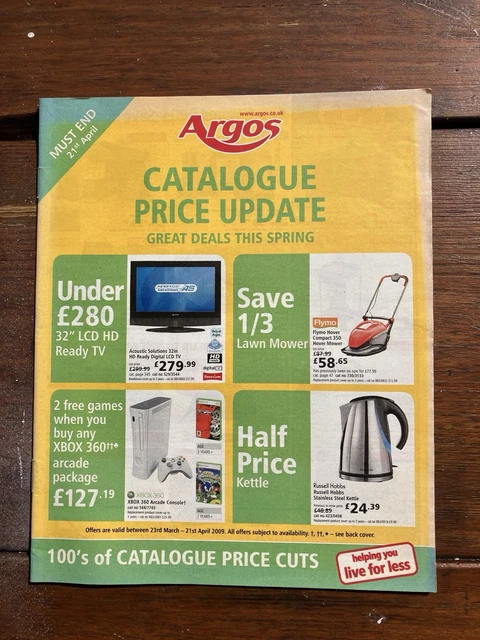RARE VINTAGE ARGOS Price Update Catalogue 2009 £6.95 - PicClick UK