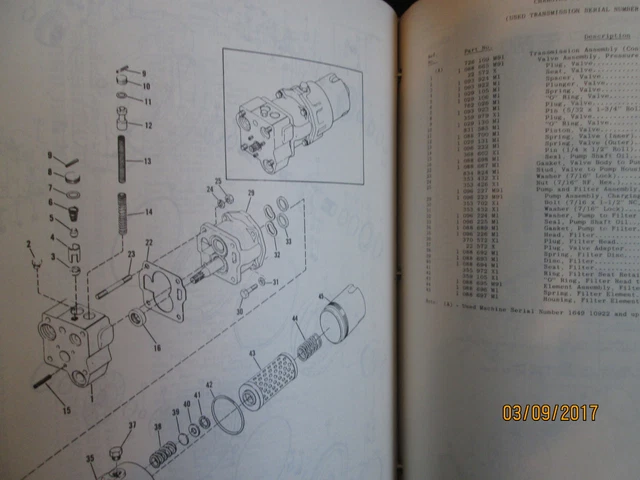 MASSEY-FERGUSON MF 70 Backhoe Loader Parts Book Manual Factory Original ...
