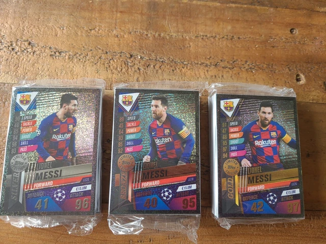 MATCH ATTAX 101 Lionel Messi Limited Edition X3 Cards 19/20 GOLD SILVER ...