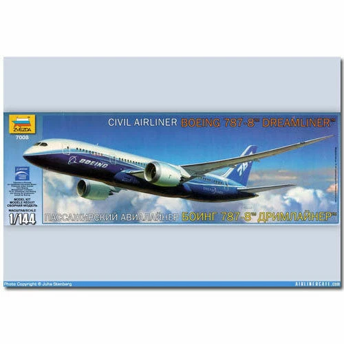 ZVEZDA 7008 BOEING 787 Dreamliner Aircraft Model Kit 1:144 Scale ...