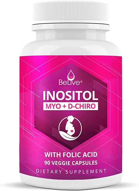 MYO-INOSITOL & D-CHIRO Inositol Capsules with Folic Acid for PCOS ...