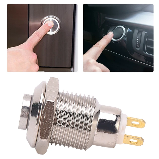 MOMENTARY PUSH BUTTON Inching Start Switch On Off Waterproof Metal High ...