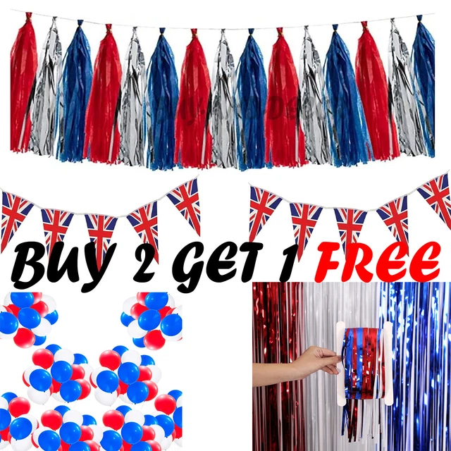 KING CHARLES CORONATION Union Jack Bunting Banner Party Decorations ...