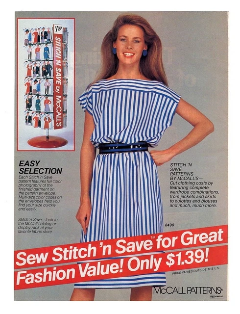 VINTAGE MAGAZINE PRINT ad MCCALL PATTERNS Sew Stitch 'n Save fashion ...