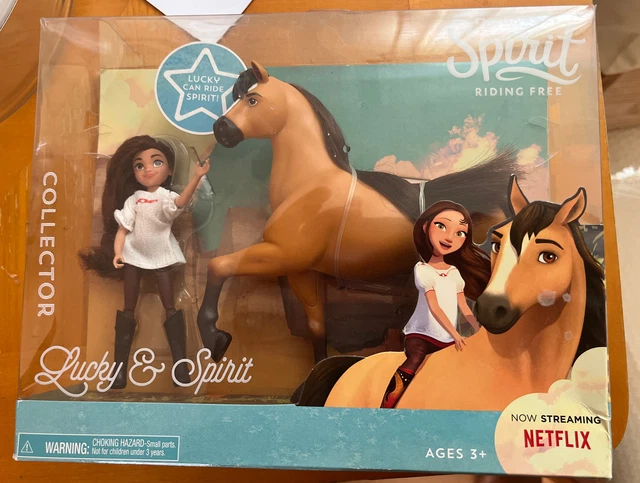 DREAMWORKS SPIRIT RIDING Free Lucky Doll and Spirit Horse Pony Set ...