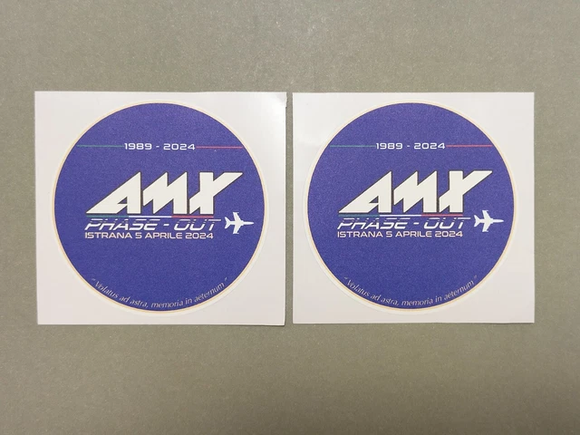 2 ADESIVI STICKERS AMX Phase Out 2024 Pilota Aeronautica Militare 51 ...