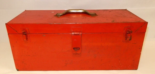 VINTAGE 1960'S SNAP-ON Kra-25 Red Metal Tool Box (No Tray) ~ Made In ...