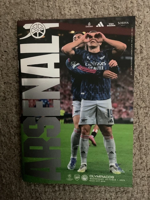 6NO ARSENAL PROGRAMMES (Assorted) £5.93 - PicClick UK