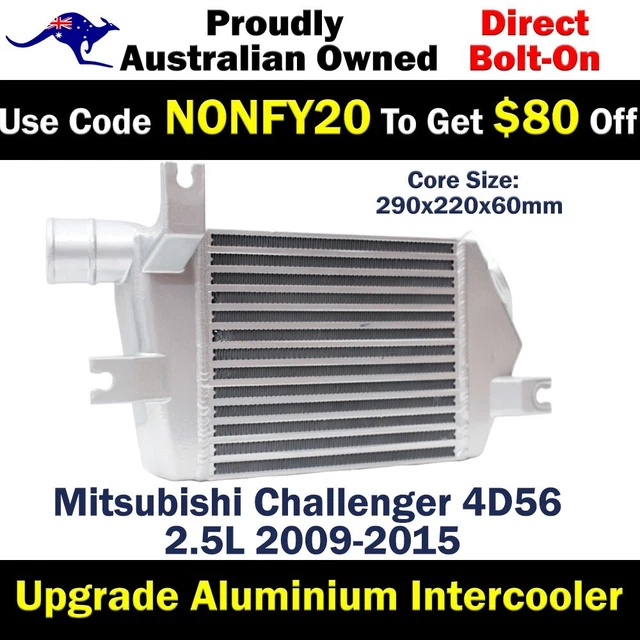 UPGRADE ALUMINIUM 60MM Intercooler For Mitsubishi Challenger 4D56 2.5L ...