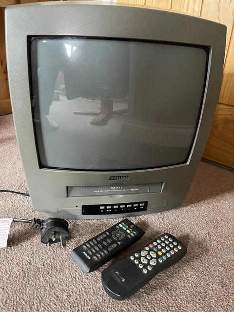 PHILIPS NO.14PV202/07 CRT TV Television Combi VHS Retro Gaming see Description!! £49.99 ...