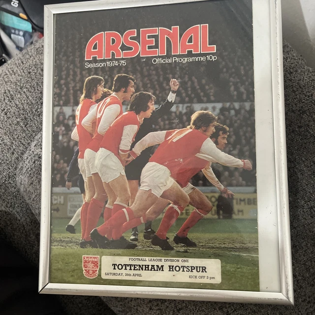 ARSENAL PROGRAMMES SEASON 1974/75 Framed £5.45 - PicClick UK