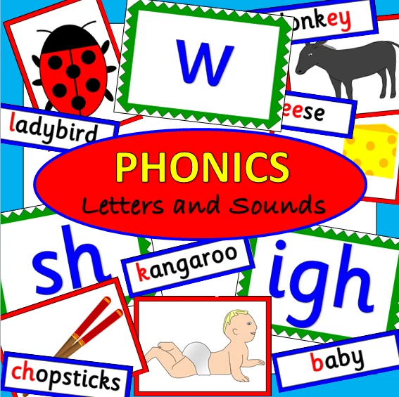 PHONICS RESOURCE PACK- flash cards/ posters - Letters & Sounds literacy ...