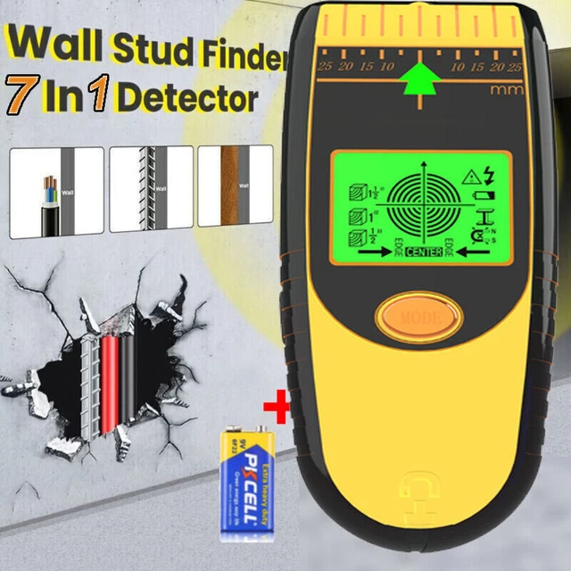 LCD STUD FINDER Pipe Sensor Metal 7 in 1 Wire Detector Wall Scanner ...
