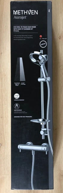 METHVEN AURAJET AIO Bar Mixer with Easy Fit Shower Kit - Chrome ...