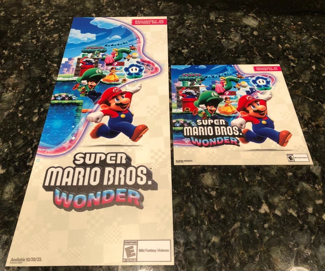 SUPER MARIO BROS. Wonder Translite Nintendo Switch Kiosk 21" Display ...