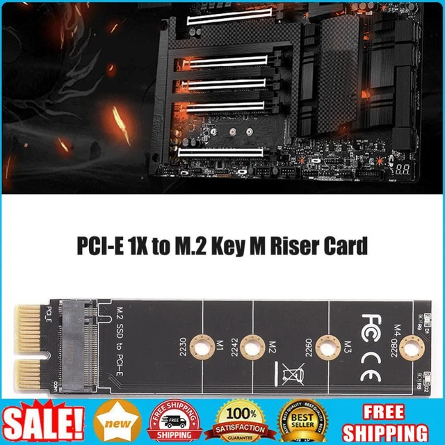 PCIE 1X TO M.2 Adapter NVMe SSD M2 PCIE M Key Hard Drive Reader ...