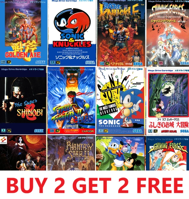 SEGA MEGADRIVE JAPANESE Retro Game Covers Genesis Poster Room Decor ...