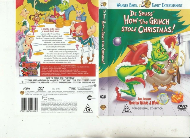 DR SEUSS HOW The Grinch Stole Christmas-2000-Warner Bros Family-Movie ...