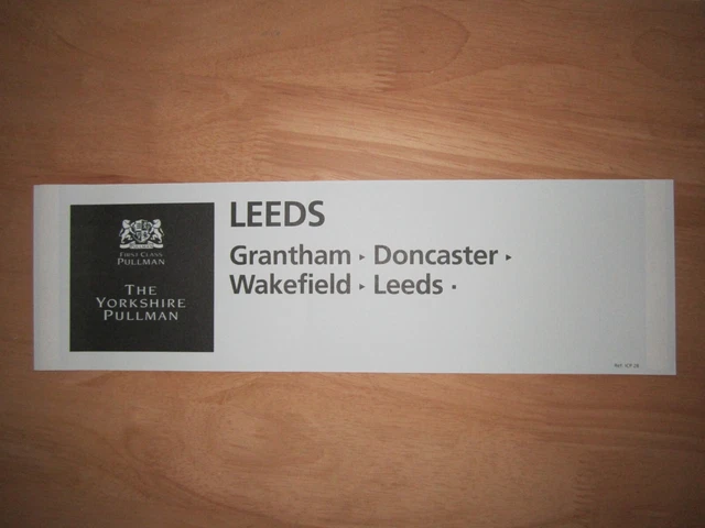 YORKSHIRE PULLMAN ICP28 Kings Cross Leeds Mk4 Intercity railway window ...