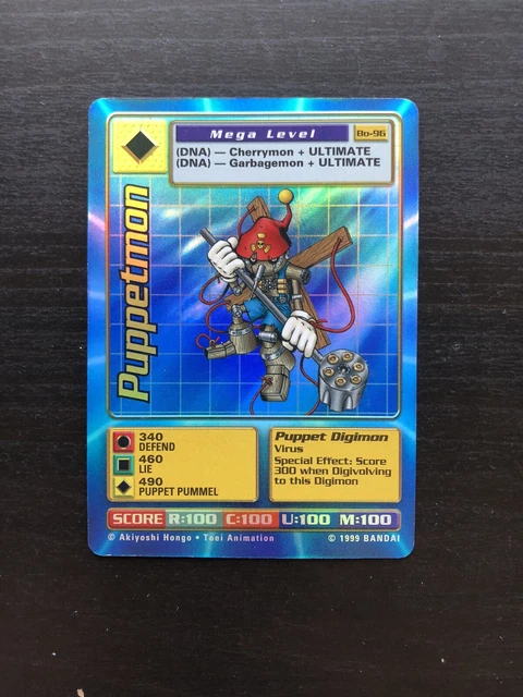 BANDAI DIGIMON TRADING Card Series 2 Puppetmon Bo-96 Holo Foil Digi ...