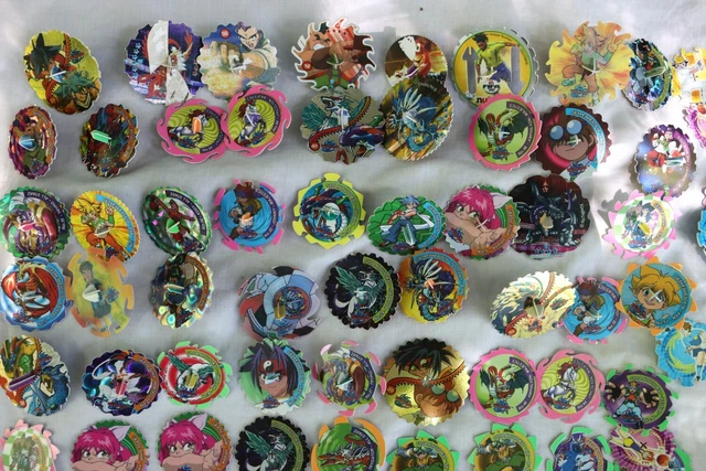 VINTAGE 2003 TAZOS BEYBLADE spinners + Yugioh caps Dragonball Z ...