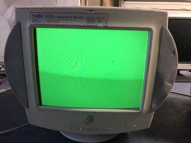 VINTAGE PACKARD BELL 5480 Color Monitor -Built In Speakers & Woofer £ ...